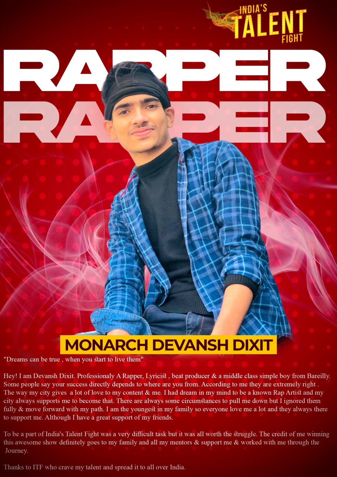 ITF RAPPER MONARCH DEVANSH DIXIT BAREILLY - ITF