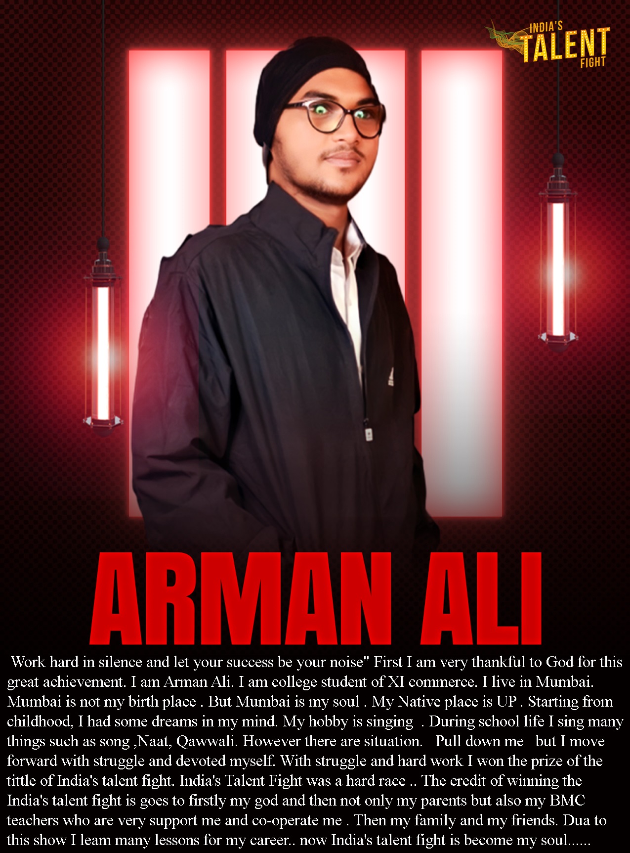 ITF SINGER ARMAN ALI MUMBAI - ITF